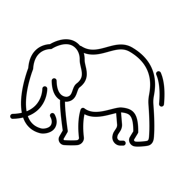 how to draw emoji elephant