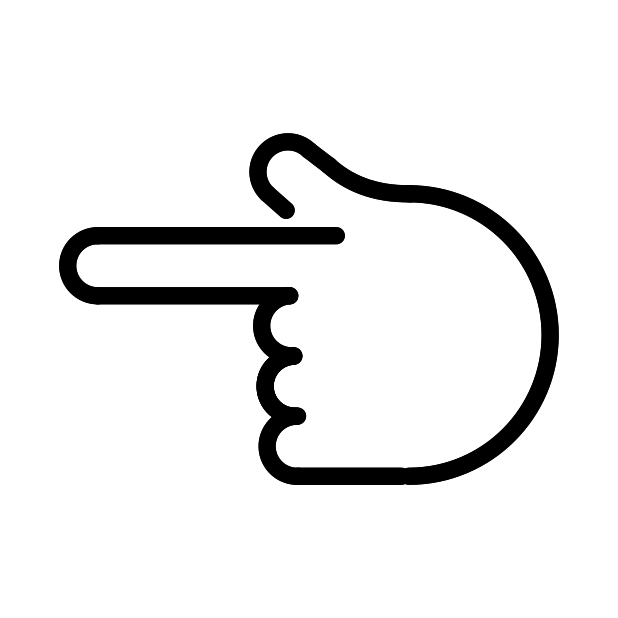 finger pointing left