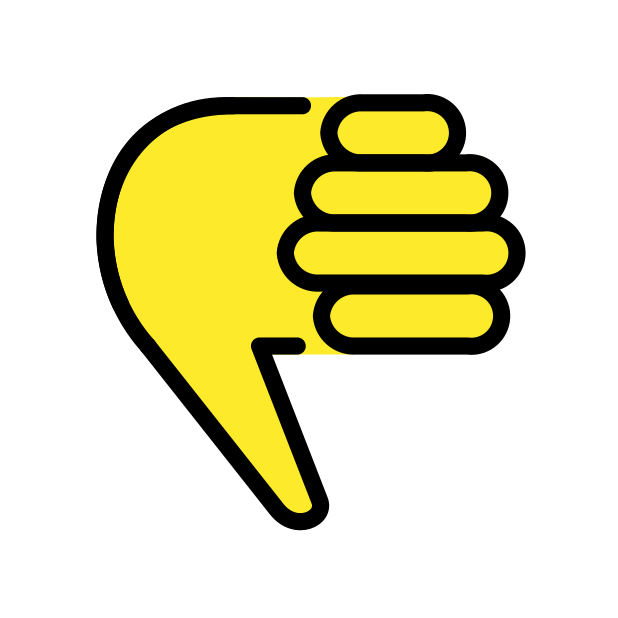 what does thumbs down means