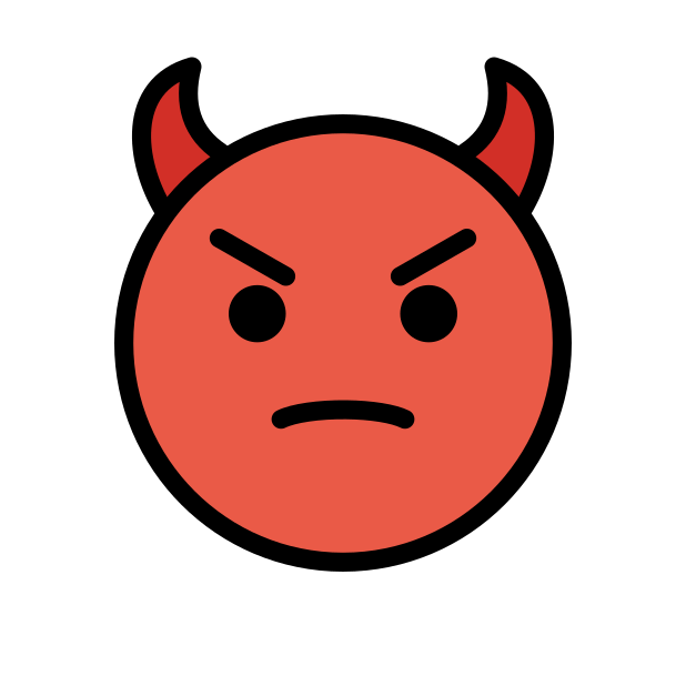 angry devil face emoji