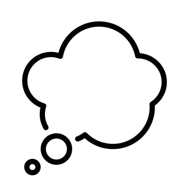 thinking cloud emoticon