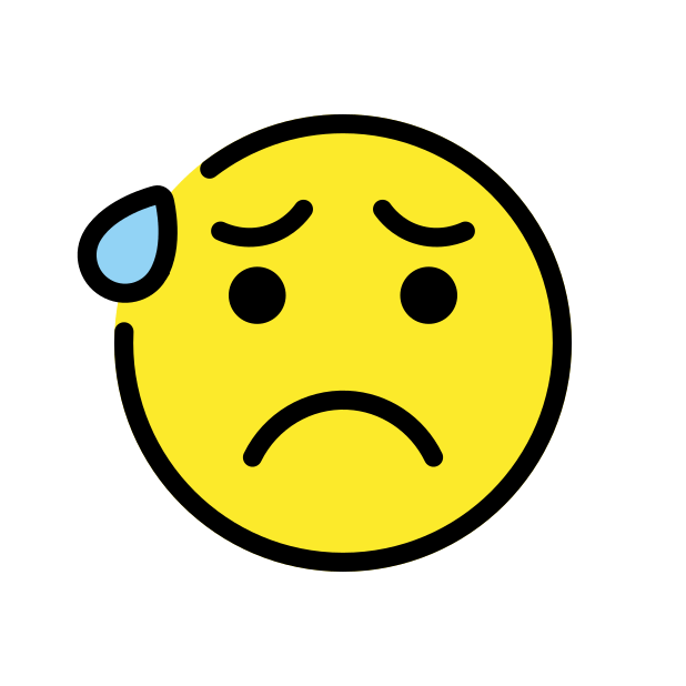 forehead sweating emoji