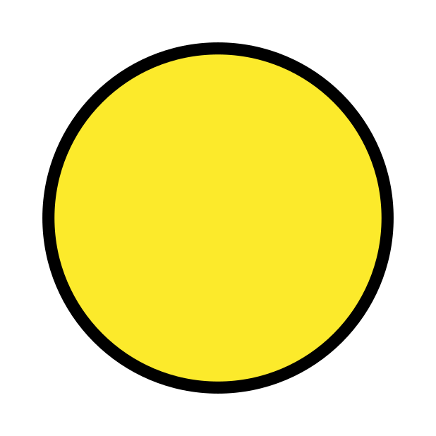 yellow circle black border