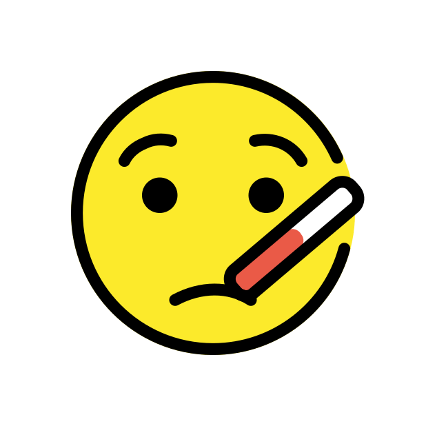 smiley with thermometer
