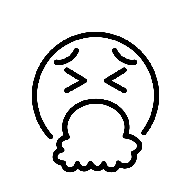 throw up face drawing