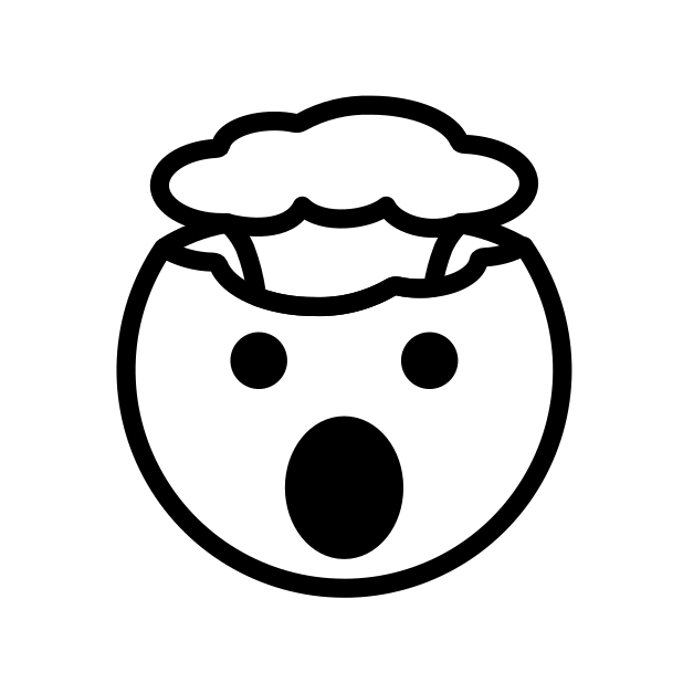 exploding head drawing