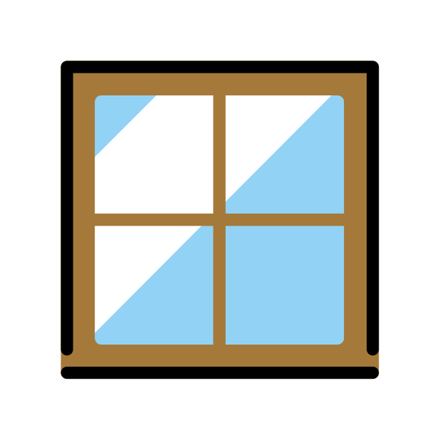square shape window clipart