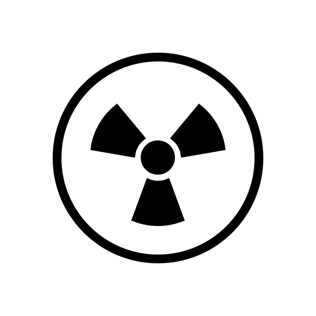 radioactive text symbol