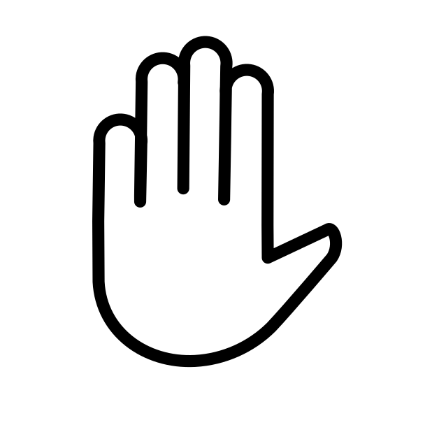 stop hand emoji